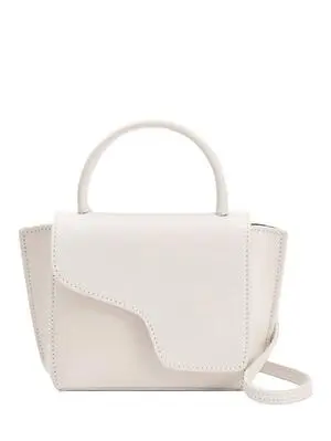 ATP ATELIER Montalcino Leather Mini Handbag - Linen