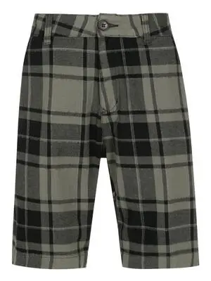 OSKLEN Tartan-check Flannel Bermuda Shorts - Green