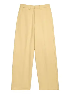 Ami Tailored Wide-leg Trousers - Yellow