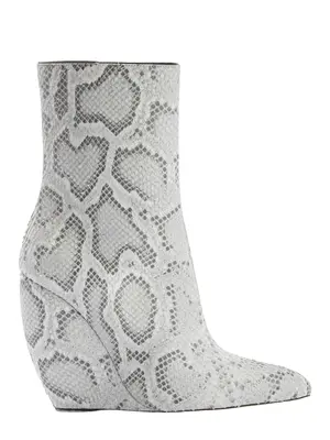 GIUSEPPE ZANOTTI 105mm Ginnyfer Bootie Wedge Boots - Grey