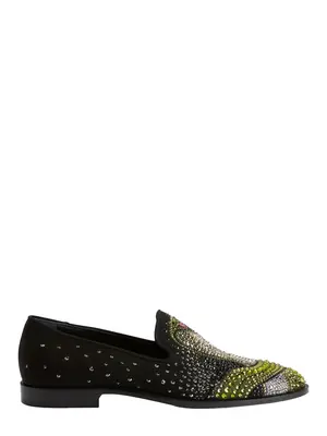 GIUSEPPE ZANOTTI Python Crystal-Embellished Loafers