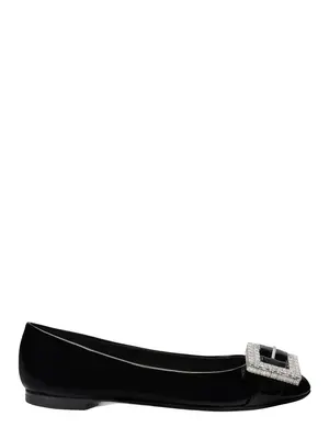 GIUSEPPE ZANOTTI Miss Buckle Ballerina Shoes - Black