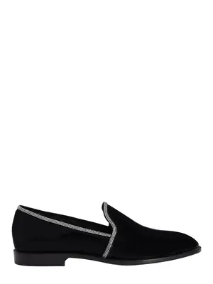 GIUSEPPE ZANOTTI Ariees Crystal-embellished Loafers - Black