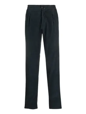 Kiton Corduroy Slim-cut Trousers - Blue