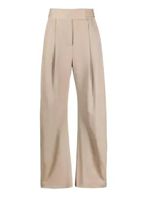 Attico Gary Virgin Wool Trousers - Brown
