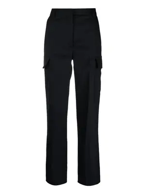 Stella McCartney Pressed-crease Cargo Trousers - Black