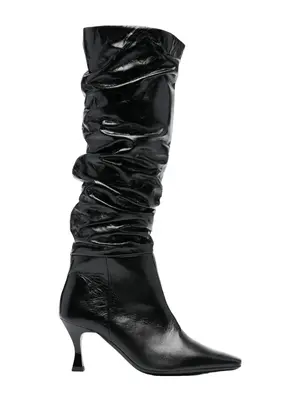 REJINA PYO Slouchy 70mm Knee-high Boots - Black