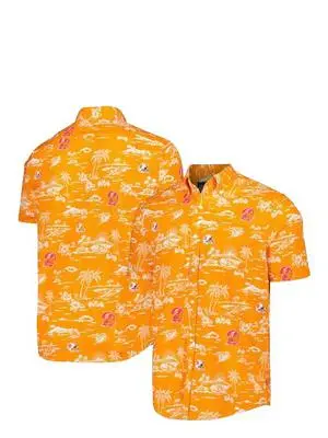 Reyn Spooner Tampa Bay Buccaneers Throwback Kekai Print Button-up Shirt At Nordstrom Orange