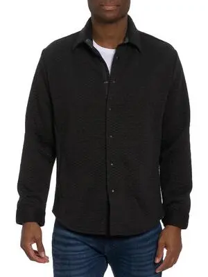 Robert Graham Downey Knit Snap Front Shirt - Black
