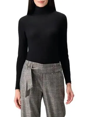 Oroblu Perfect Line Modal & Cashmere Blend Turtleneck Top - Black