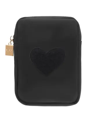 BLOC BAGS Bloc Bags Mini Heart Cosmetic Bag Black/white