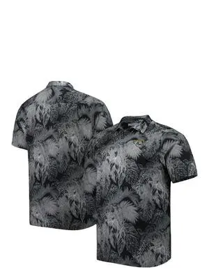 Tommy Bahama Jacksonville Jaguars Big & Tall Bahama Coast Luminescent Fronds Camp Islandzone Button-up Shirt - Black