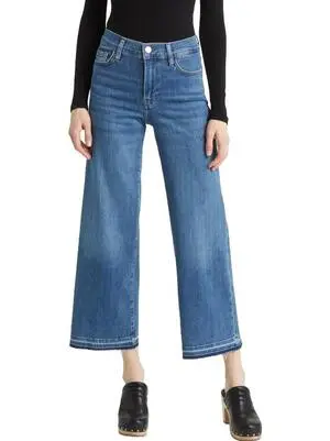 FRAME Pixie Le Slim Palazzo Wide Leg Jeans Jetty