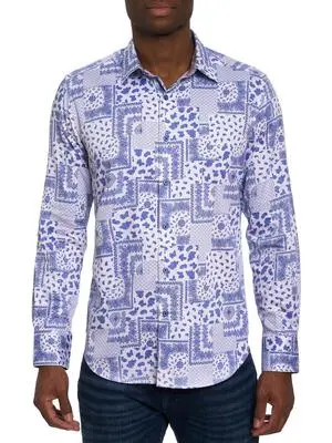Robert Graham Vittoria Paisley Stretch Button-up Shirt - Blue Multi
