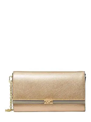 Michael Kors Mona Large Clutch - Pale Gold
