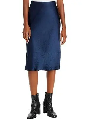 Vince Satin Slip Skirt - Coastal Blue