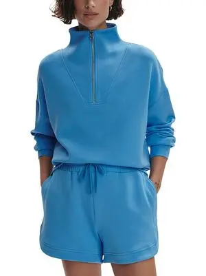 Varley Hawley Half Zip Sweatshirt Azure Blue
