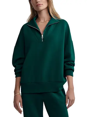 Varley Hawley Half Zip Sweatshirt Forest