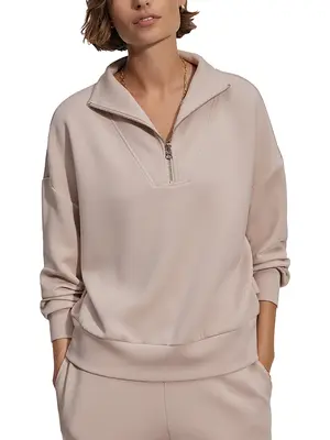 Varley Hawley Half Zip Sweatshirt Mushroom