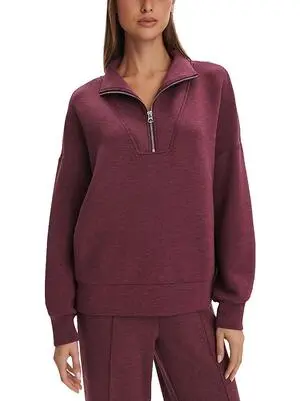 Varley Hawley Half Zip Sweatshirt Sassafras Marl
