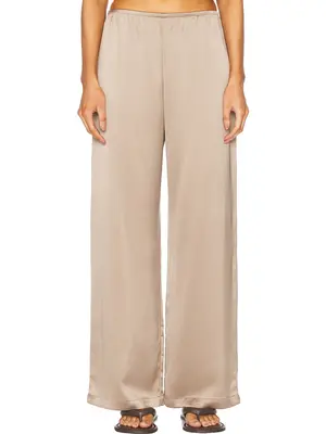 LESET Barb Wide-Leg Pant Liquid Bronze
