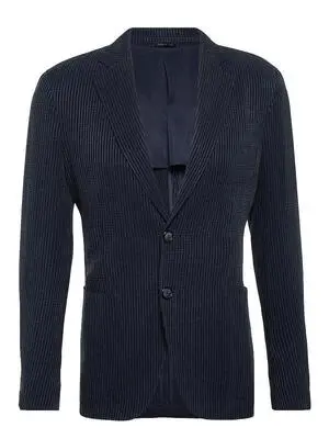 Giorgio Armani Pinstripe Blazer - Black