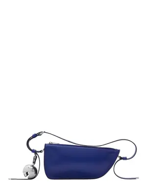 Burberry Sling Shield Bell-charm Shoulder Bag - Blue