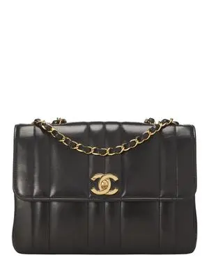 CHANEL Chanel Vertical Lambskin Border Flap Bag