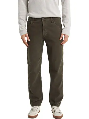 Ag Wells Tapered Moleskin Carpenter Pants Sulfur Forest Moss