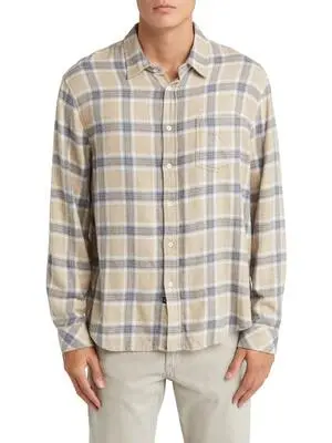 Rails Lennox Plaid Flannel Button-up Shirt - Palamino Skyline Melange