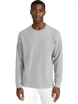 Rails RAILS Wade Waffle Thermal Long Sleeve Tee Heather Grey