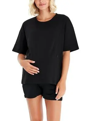 ACCOUCHEE Anytime Anywhere Maternity Nursing Tee - Black