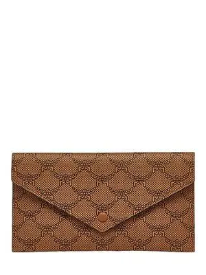 Mcm Himmel Continental Pouch - Cognac/gold