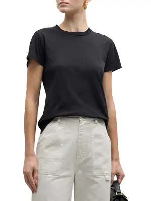 NILI LOTAN Mariela Crewneck T-shirt - Black