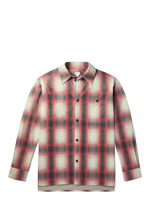 Bottega Veneta Checked Nubuck Shirt - Red