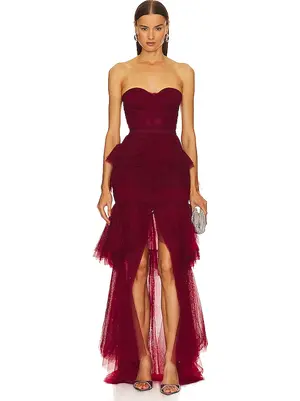 MICHAEL COSTELLO X Alai Gown - Oxblood