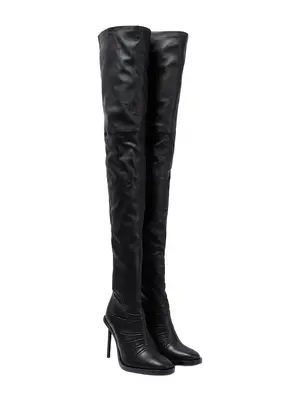 ANN DEMEULEMEESTER Adna Over-the-knee Leather Boots - Black