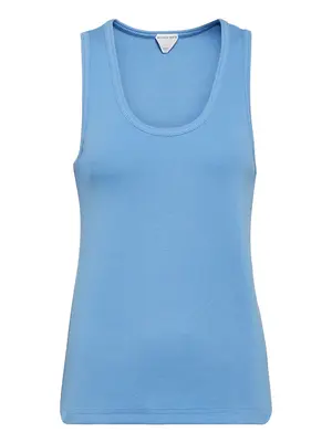 Bottega Veneta Ribbed-knit Tank Top - Blue