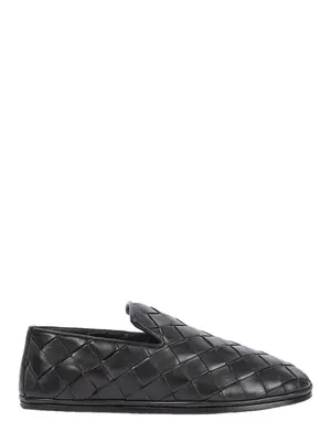 Bottega Veneta Sunday Leather Slippers - Black