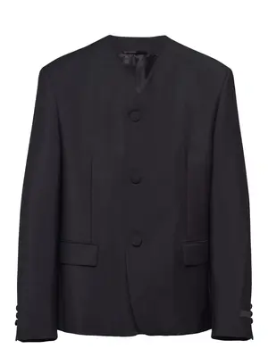 PRADA Triangle-Logo Wool Blazer