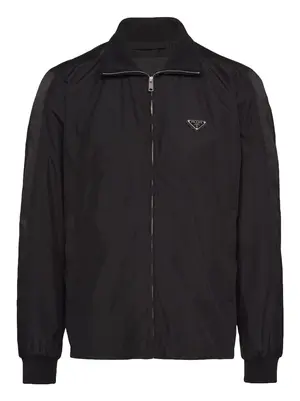 Prada Silk-blend Blouson Jacket - Black