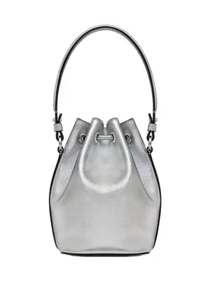 Valentino Garavani Mini Vlogo Signature Bucket Bag - Grey