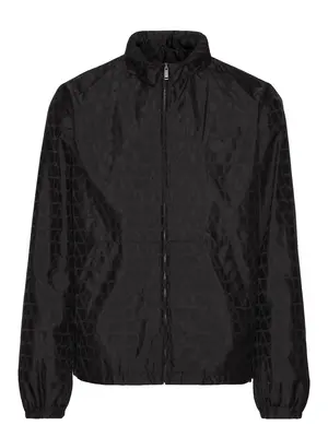 Valentino Garavani Toile Iconographe Windbreaker Jacket - Black