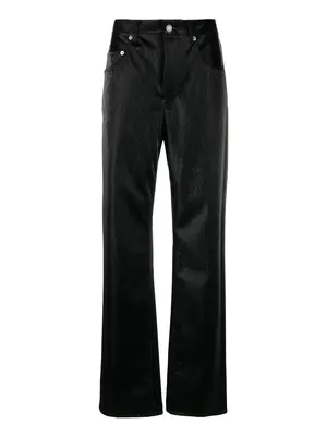 Saint Laurent High-rise Wide-leg Jeans - Black