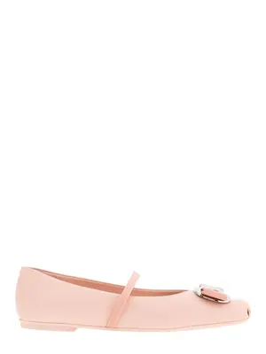 FERRAGAMO Vara Flat Ballerinas - Pink