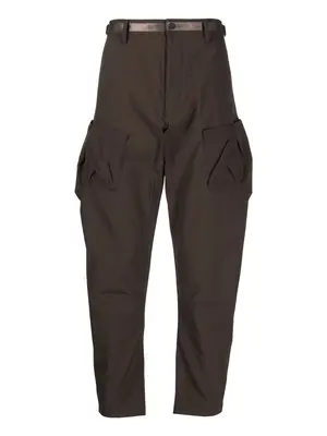 SPOONYARD Logo-appliqué Cargo Trousers - Brown