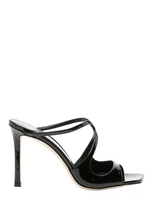 JIMMY CHOO Anise 95mm Cut-out Mules - Black