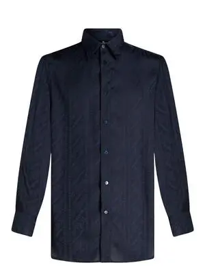 Etro Jacquard Silk Shirt - Blue