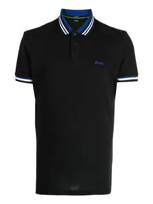 BOSS Paddy 2 Cotton Polo Shirt - Black
