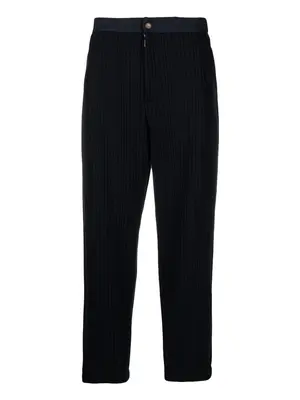 Giorgio Armani Pleated Tapered Trousers - Blue